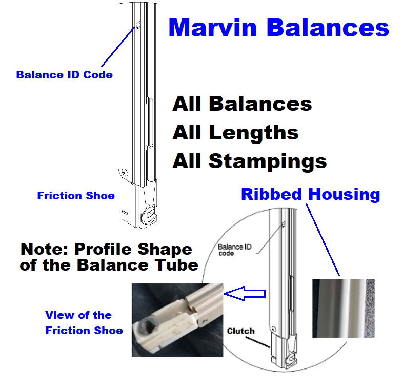 Marvin Window Balances Ribbed Tube Type | 18" to 22" Length | All ...